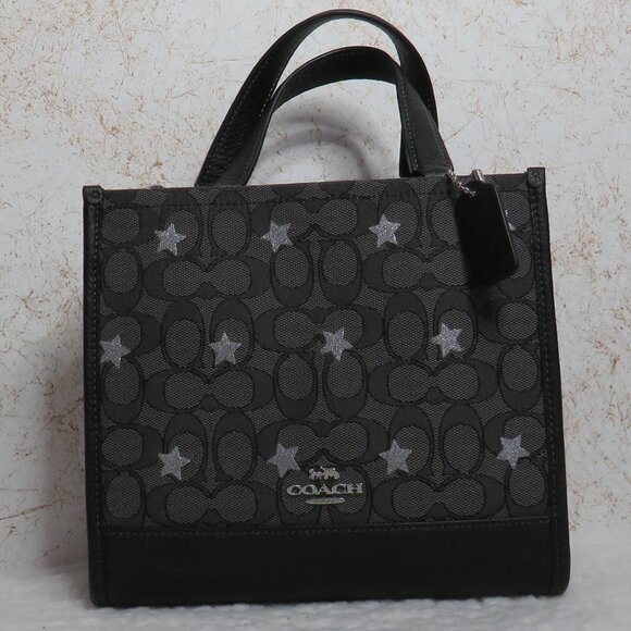 Coach | Bags | Coach Star Print Signature Jacquard Dempsey Tote 22 ...